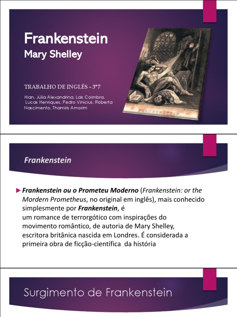 Frankenstein: Mary Shelley | PDF | Frankenstein | Mary Shelley