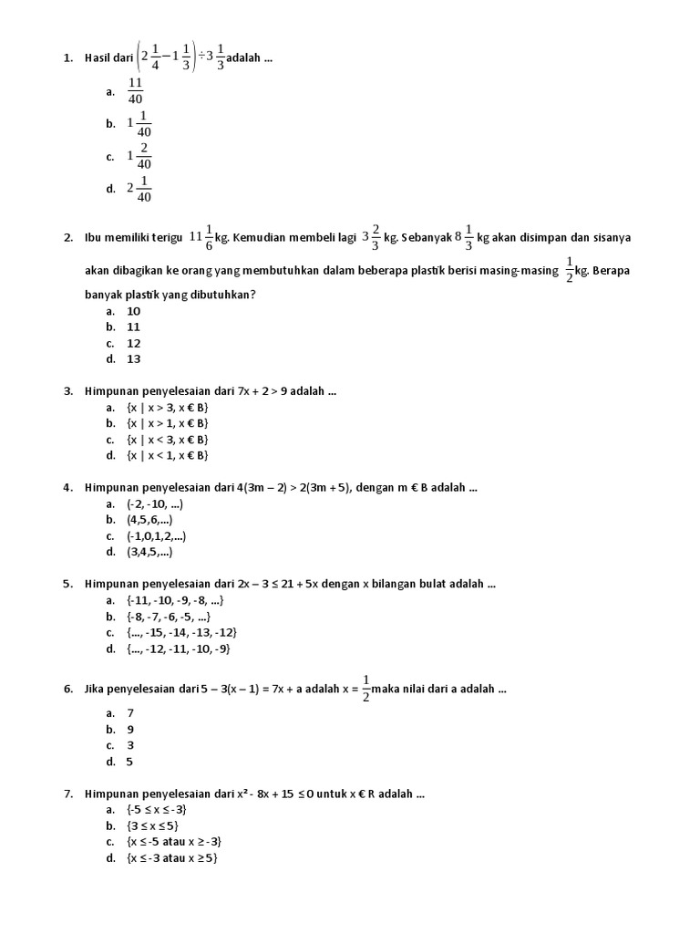 Latihan USP Al Wildan 1 | PDF | Metode & Bahan Ajar