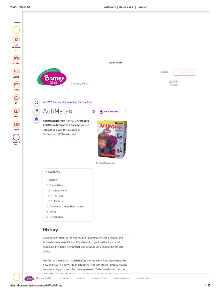 ActiMates _ Barney Wiki _ Fandom | PDF | Fandom | Personal Computers