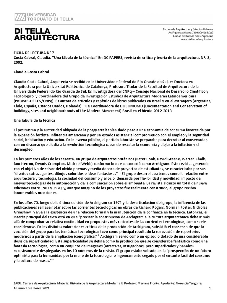 FICHA DE LECTURA II - Lola Flores | PDF | Historia