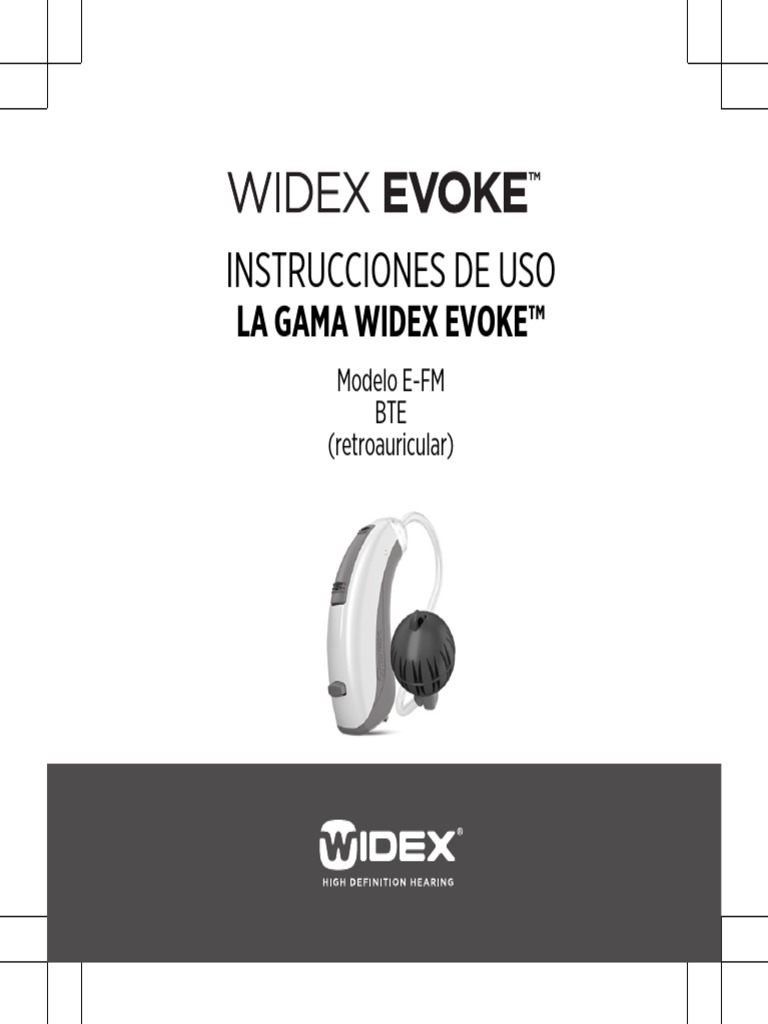 Widex Evoke E-Fm Bte | PDF | Audífono | Escuchando