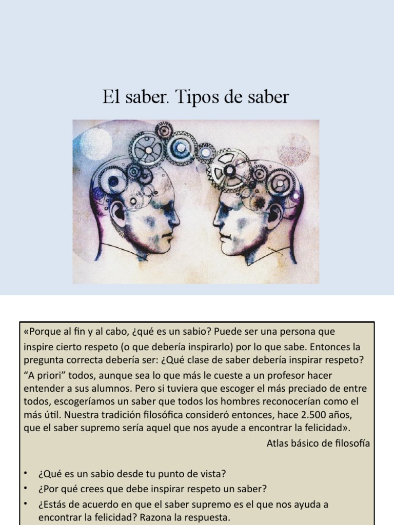 El Saber | PDF | Conocimiento | Metafísica