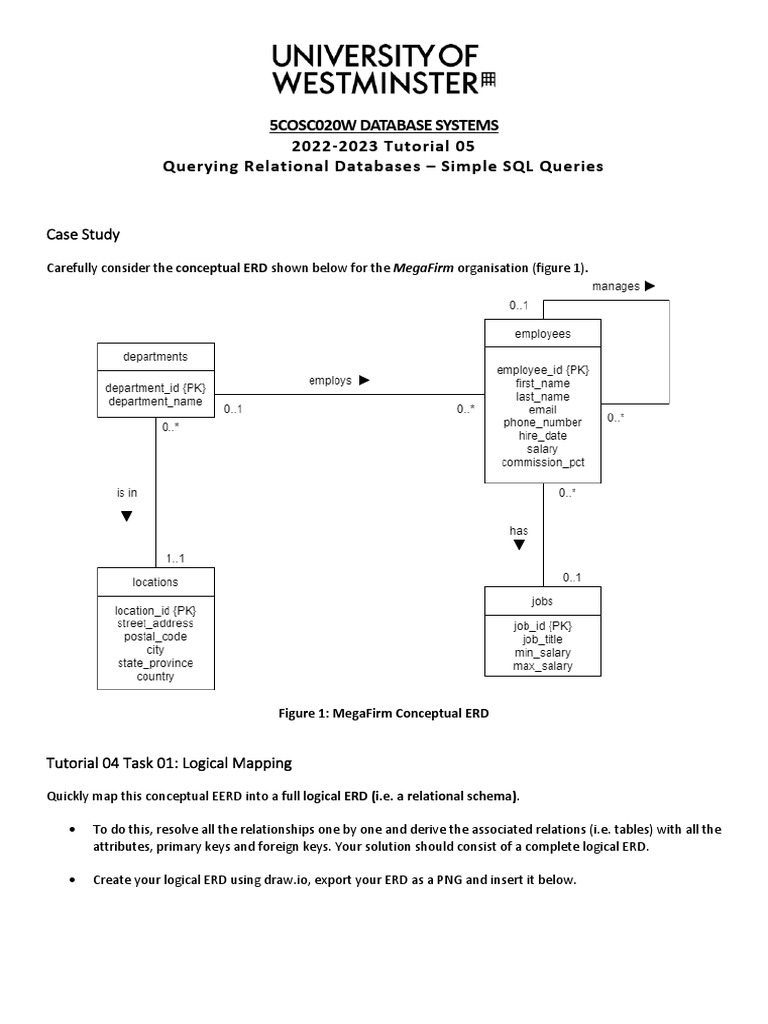 22 5COSC020W TUT05 SQL Simple | Download Free PDF | Databases | Relational Model