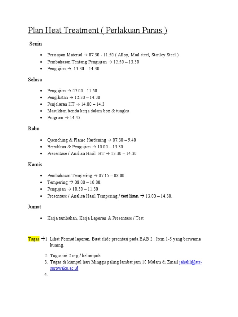 OP & Format Laporan HT Normal | PDF