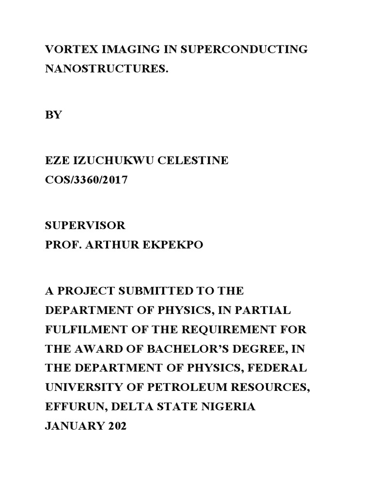 Vortex Imaging in Superconducting | PDF | Superconductivity | Carbon ...