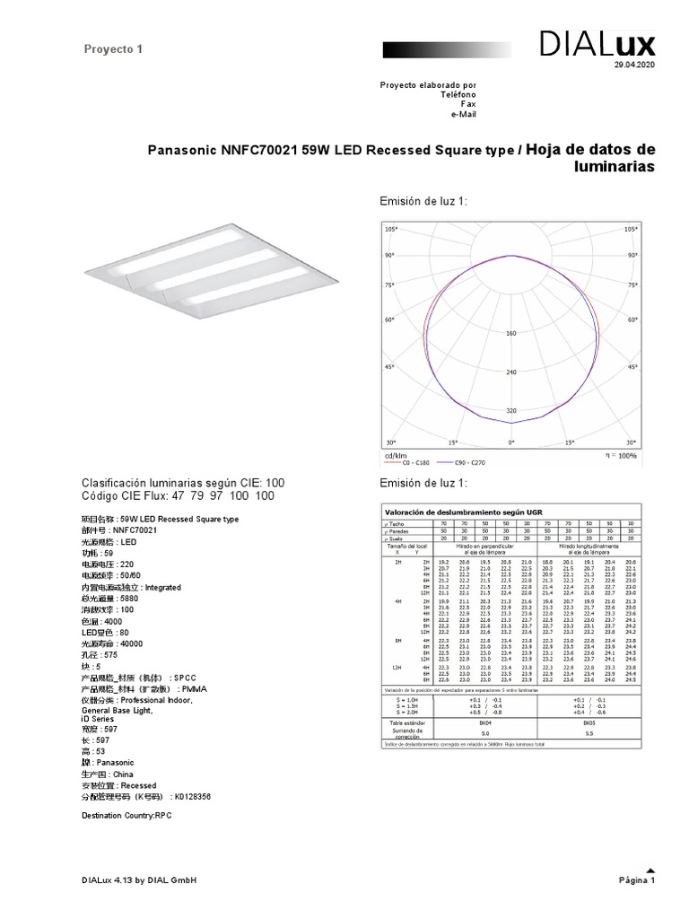 Dialux Ejemplos | PDF | Metrología | Encendiendo