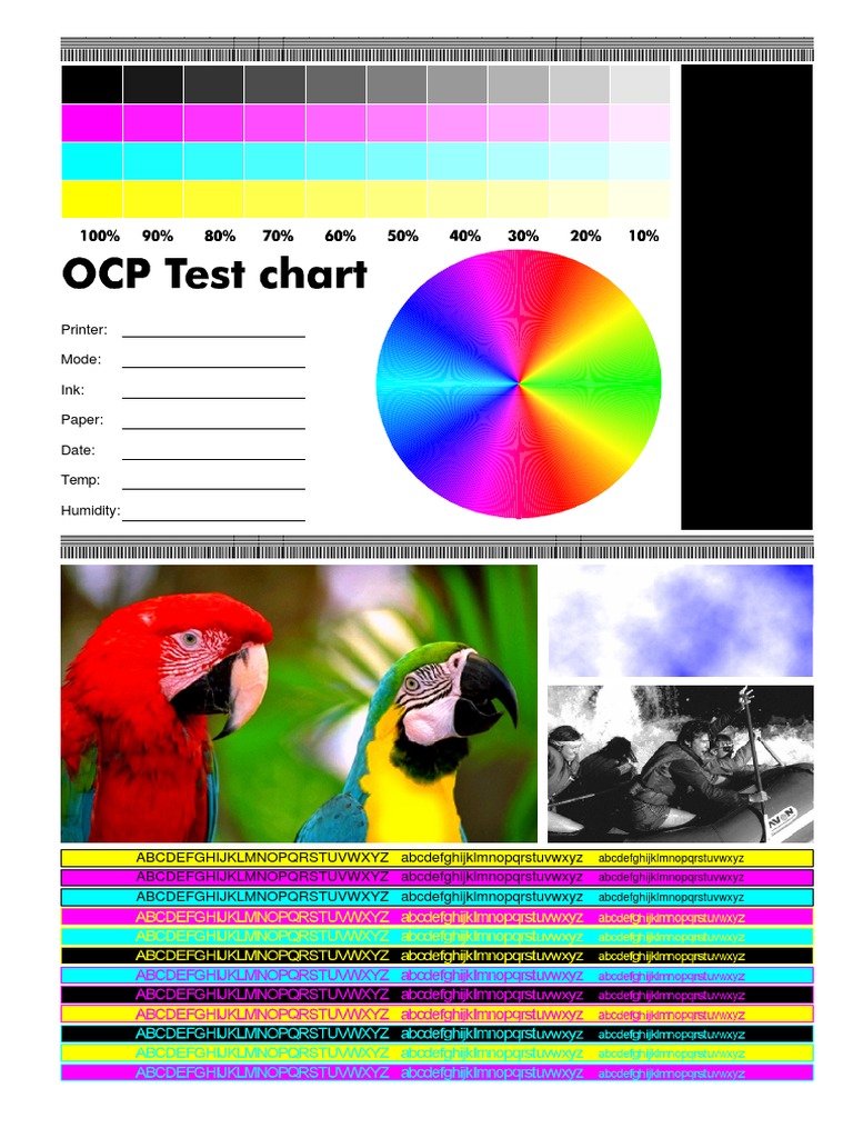 OCP Color Test Chart | PDF
