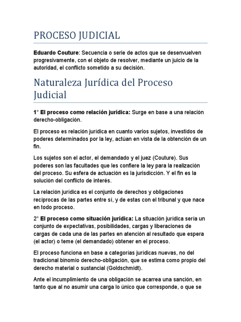 Proceso Judicial | PDF | Ley procesal | Jurisdicción