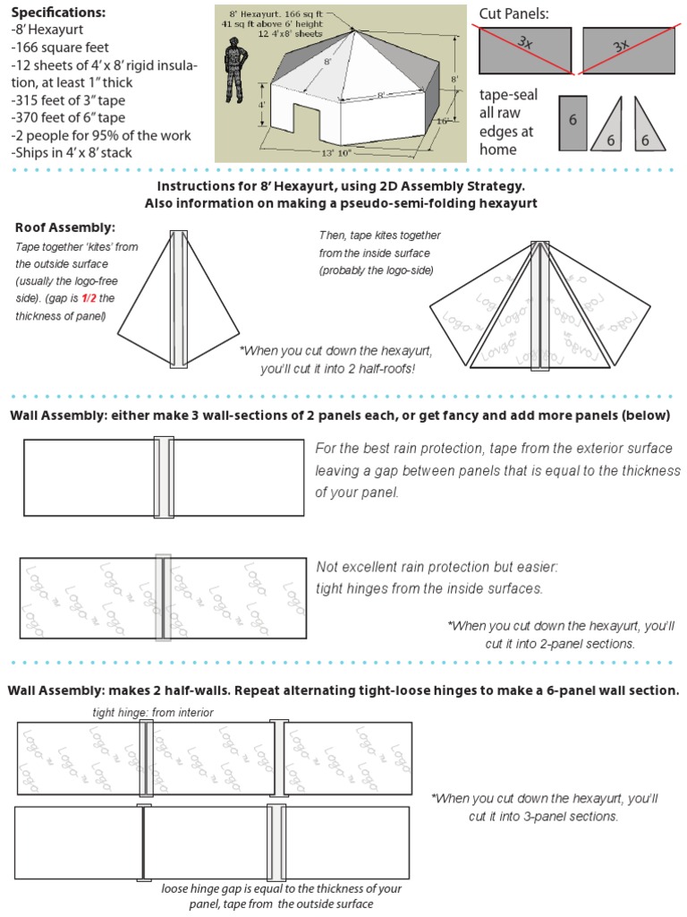 8' Hexayurt Assembly Instructions | PDF