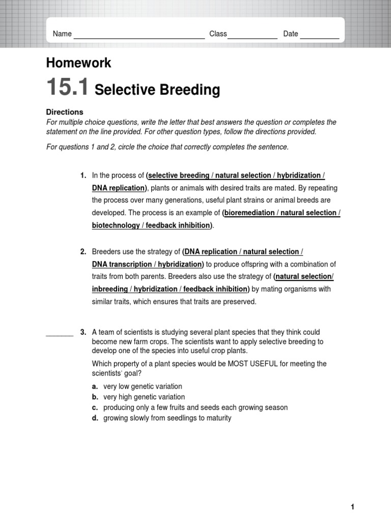 15.1-Worksheet 2 | PDF | Plant Breeding | Ploidy