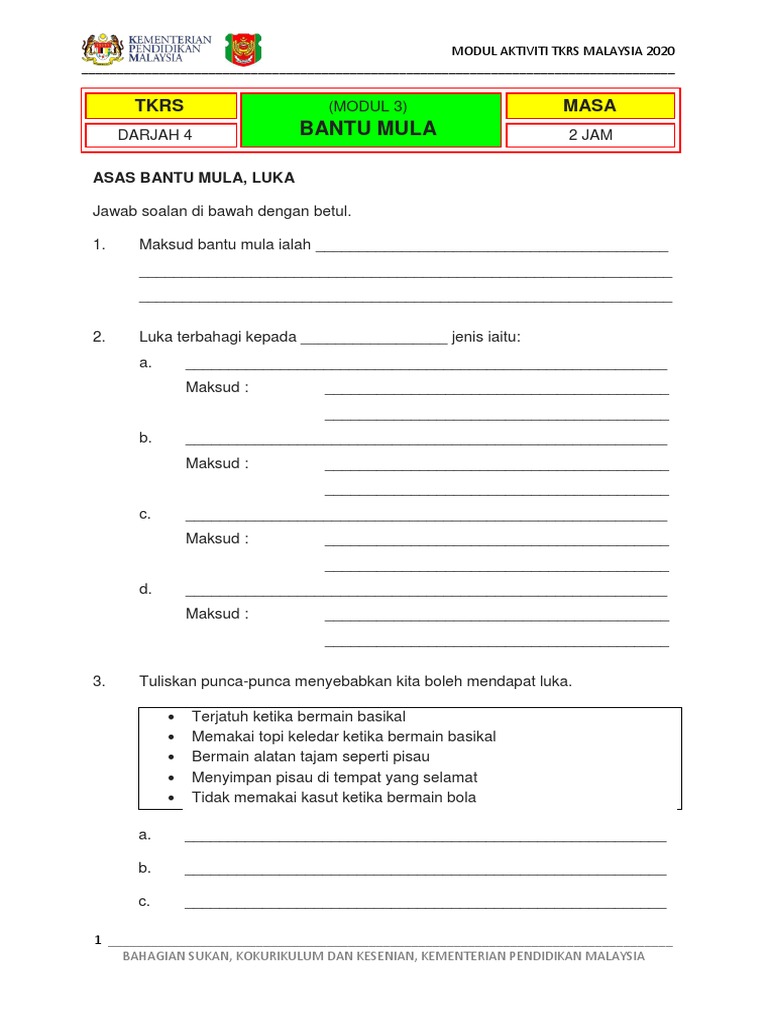 Bantu Mula: Tkrs Masa | PDF