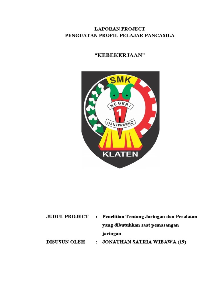 LAPORAN PROJECT P5 Tema "Keberkerjaan" | PDF