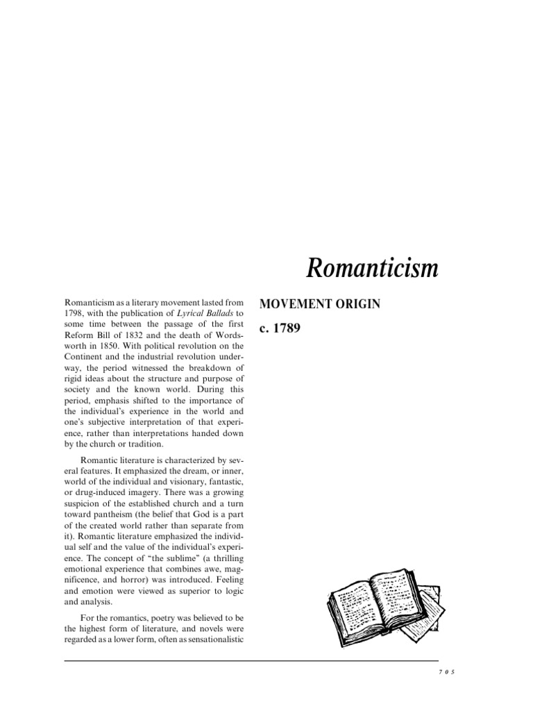 Romanticism: Movement Origin C. 1789 | PDF | Romanticism | Samuel ...