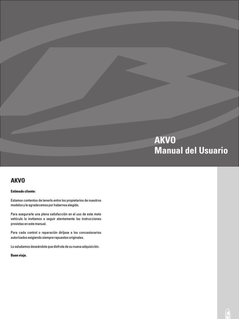 Manual Del Usuario Akvo | PDF | Neumático | Tanques