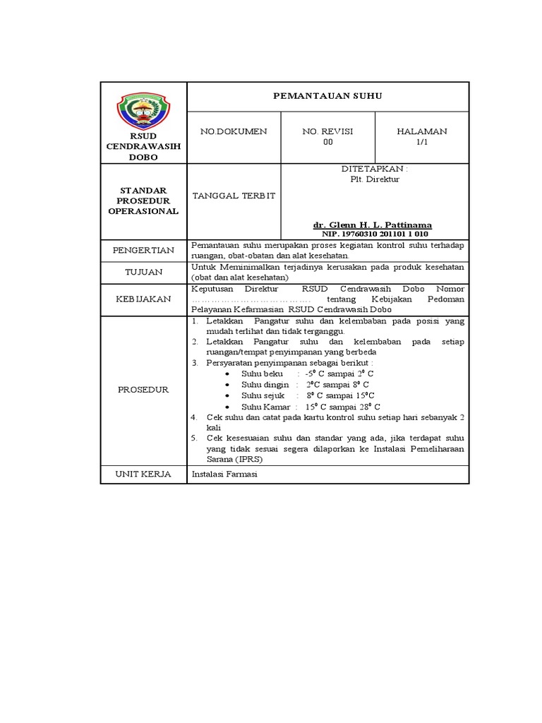 SPO PEMANTAUAN SUHU Fix | PDF