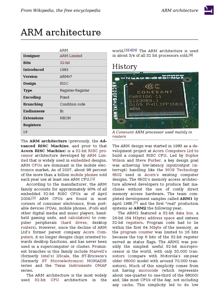 Arm Architecture Pdf Arm Architecture Instruction Set