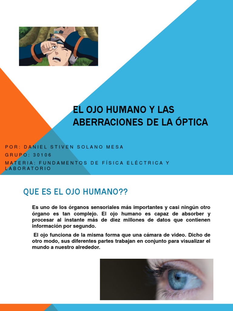 El Ojo Humano y Las Aberraciones de La Óptica | PDF | Óptica | Ojo humano