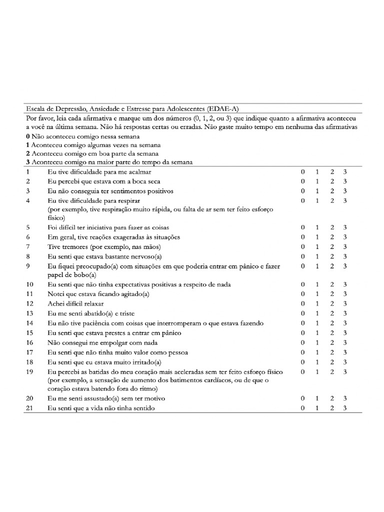 Dass 21 para adolescentes | PDF