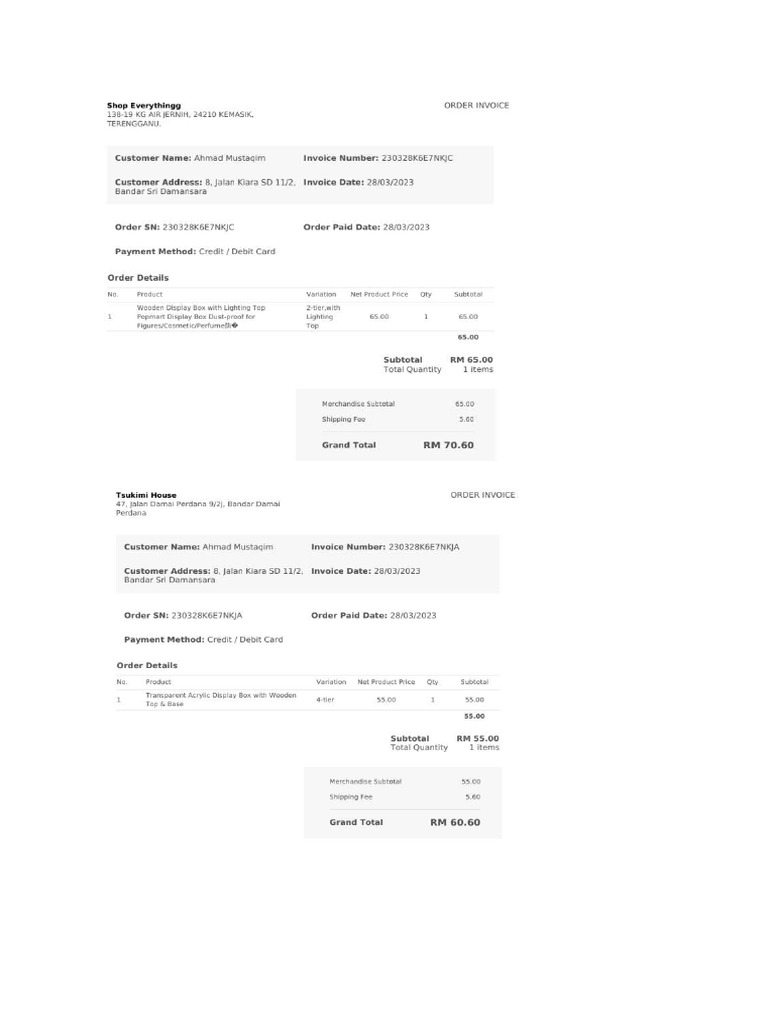 resit and invoice | PDF