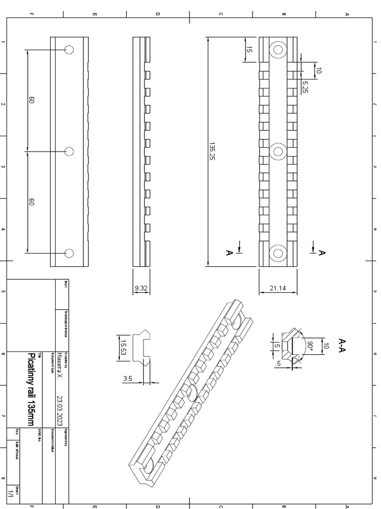 Picatinny Rail Dimensions Diagram | PDF
