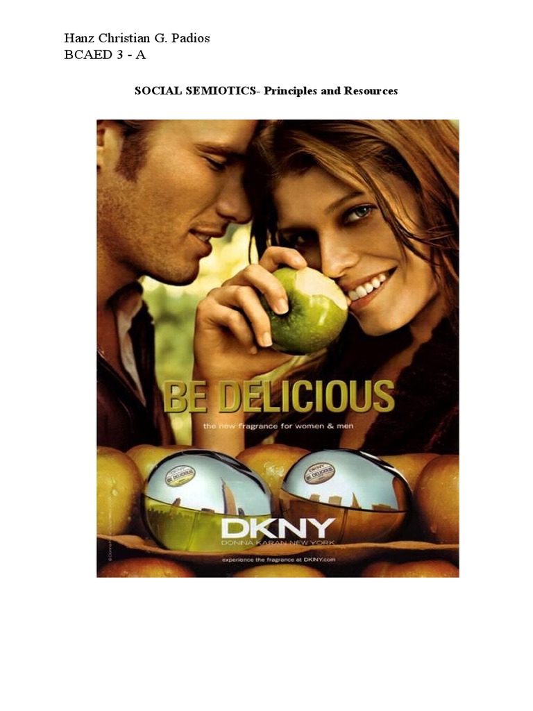 Social Semiotics of the Be Delicious Perfume Advertisement | PDF ...