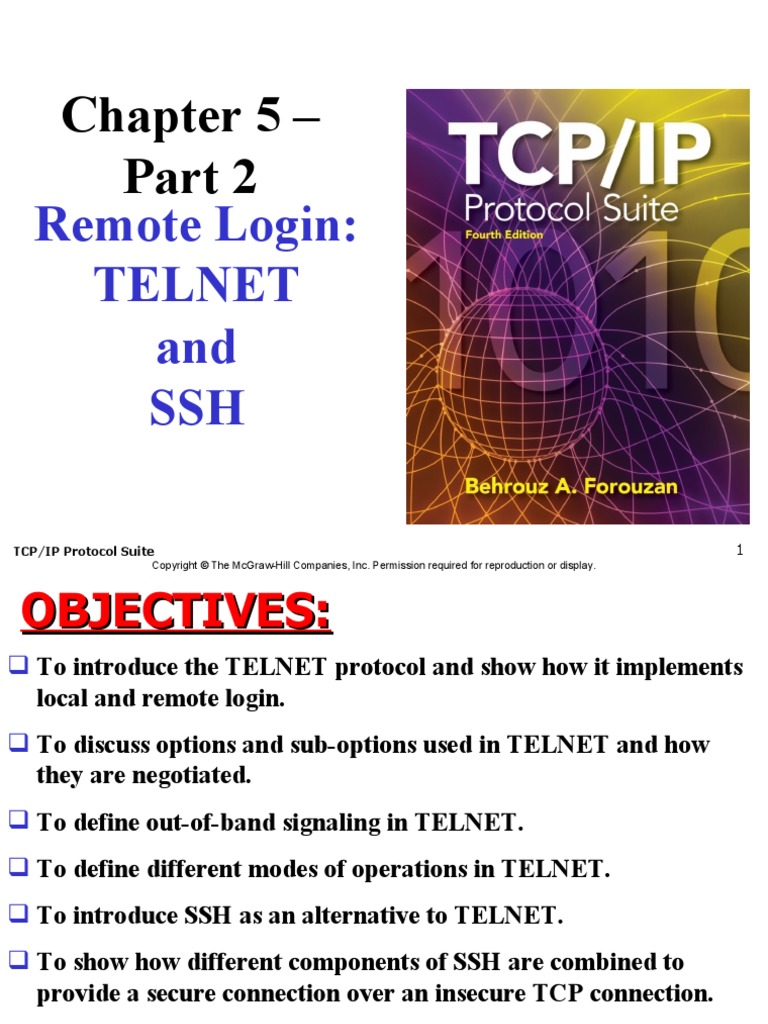 Chap-5 Telnet and SSH | PDF | Secure Shell | Transmission Control Protocol