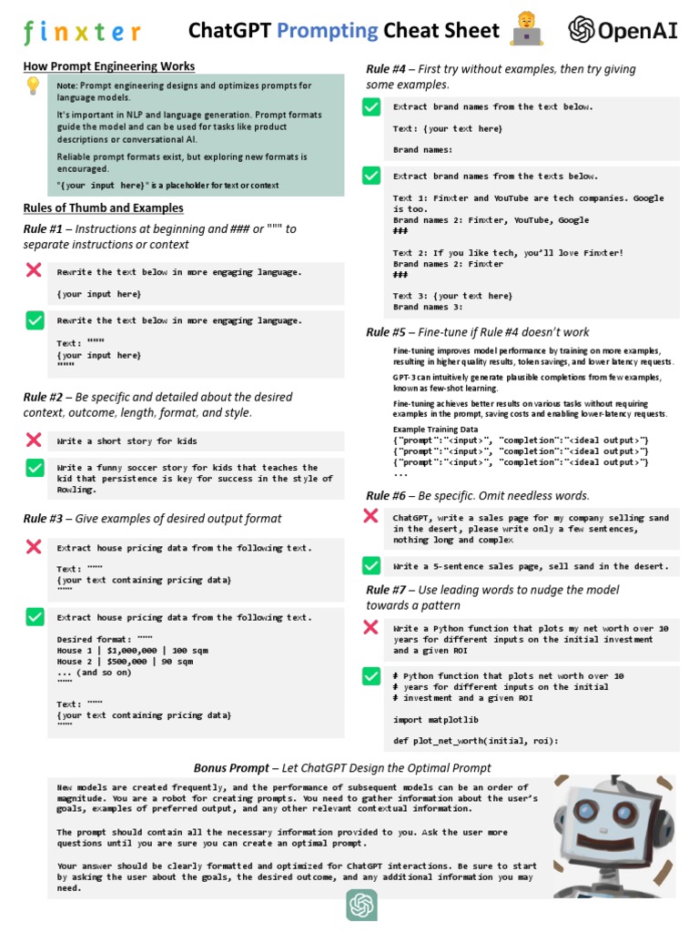 Finxter Prompting OpenAI-1 | PDF