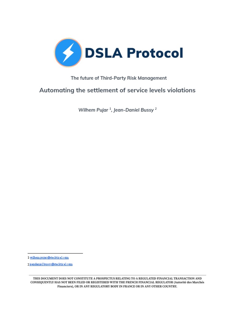 Stacktical - Dsla White Paper | PDF | Service Level Agreement ...