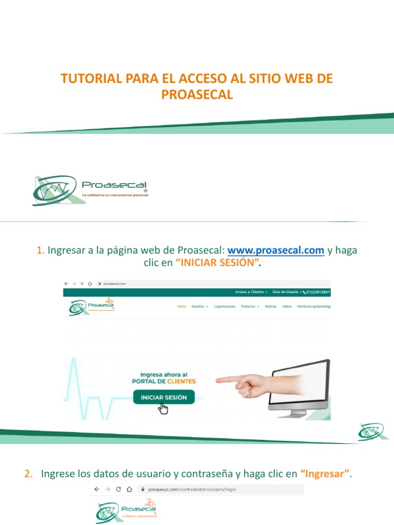 Guía paso a paso para el registro de resultados en la plataforma web de Proasecal | PDF ...