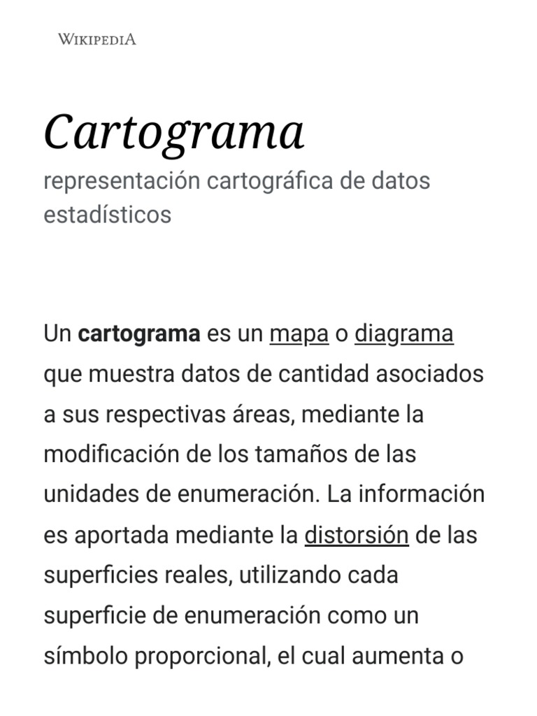 Cartograma: Representación Cartográfica de Datos Estadísticos | PDF