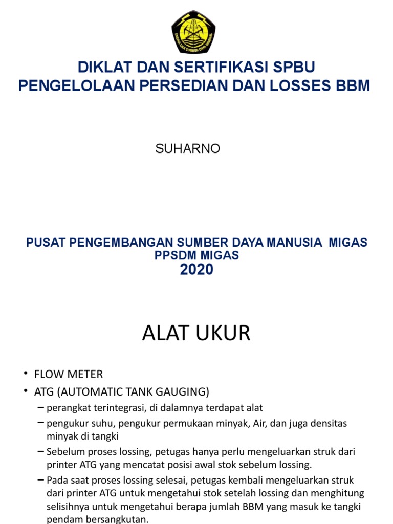 Pengelolaan Persediaan Dan Losses BBM (2020) | PDF