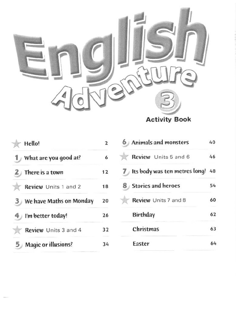 English Adventure 3 Activity Book. Editado Meli Bassanese | PDF
