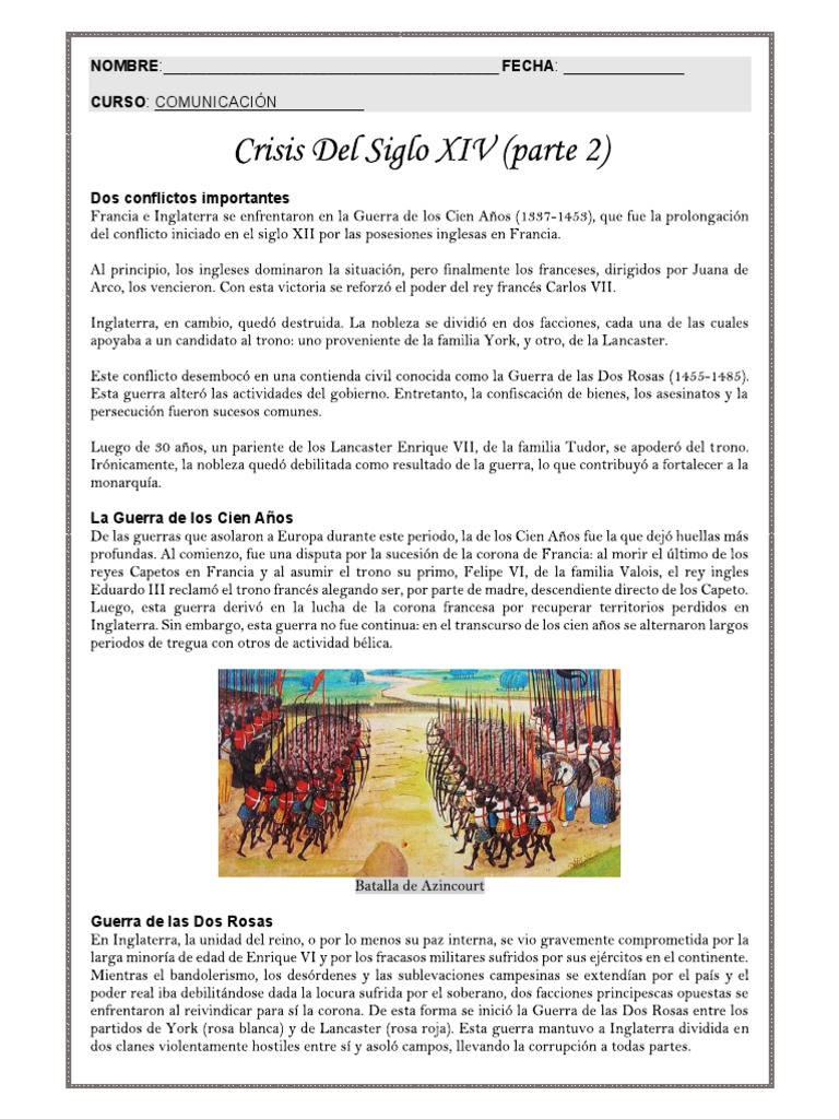 Crisis Del Siglo XIV (parte 2) | PDF