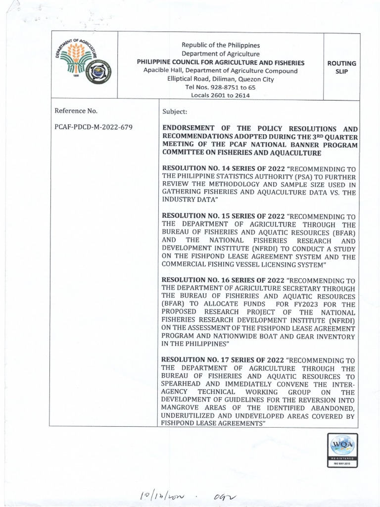 PCAF Resolutions FY 2022 | PDF