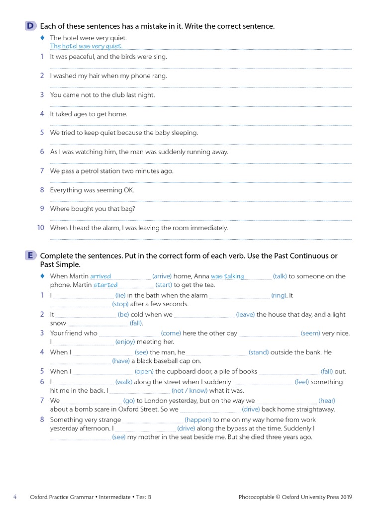 Past Simple and Past Continuous - 2 | PDF