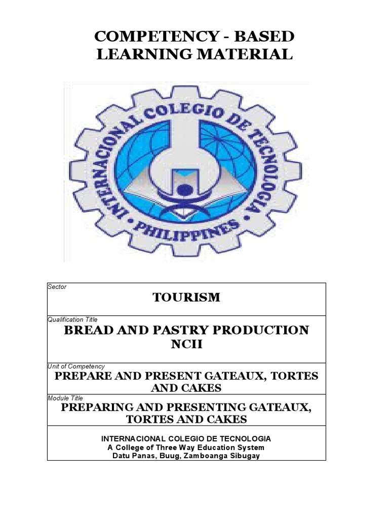 CBLM BPP Prepare and Present Gateaux T | PDF | Cakes | Baking