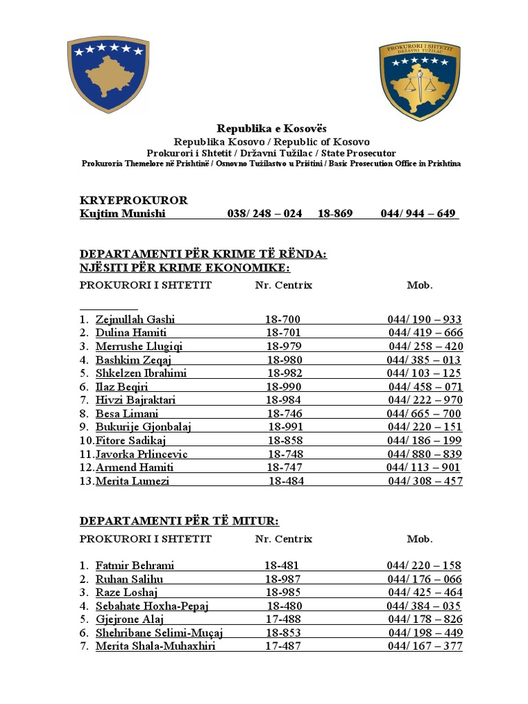 Republika e Kosovës: Republika Kosovo / Republic of Kosovo | PDF