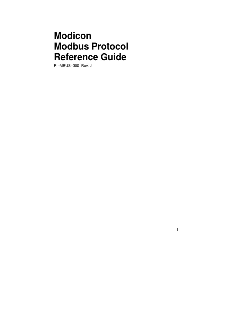 Modbus Protocol Reference Guide Pdf Computer Network Error Detection And Correction 