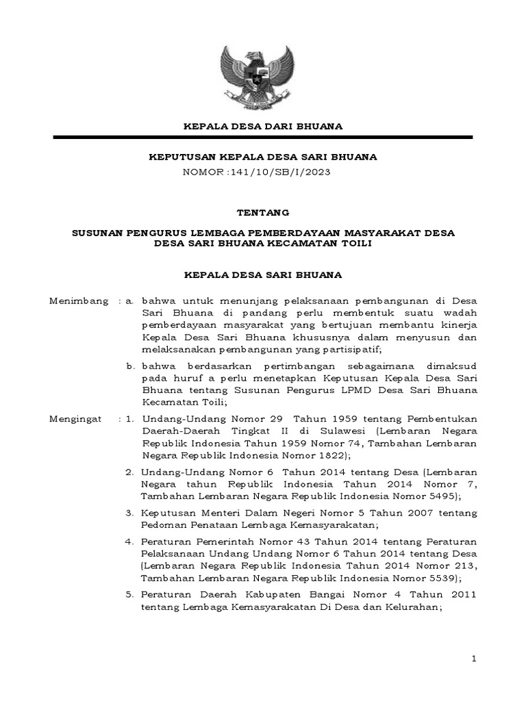 Format SK LPMD | PDF