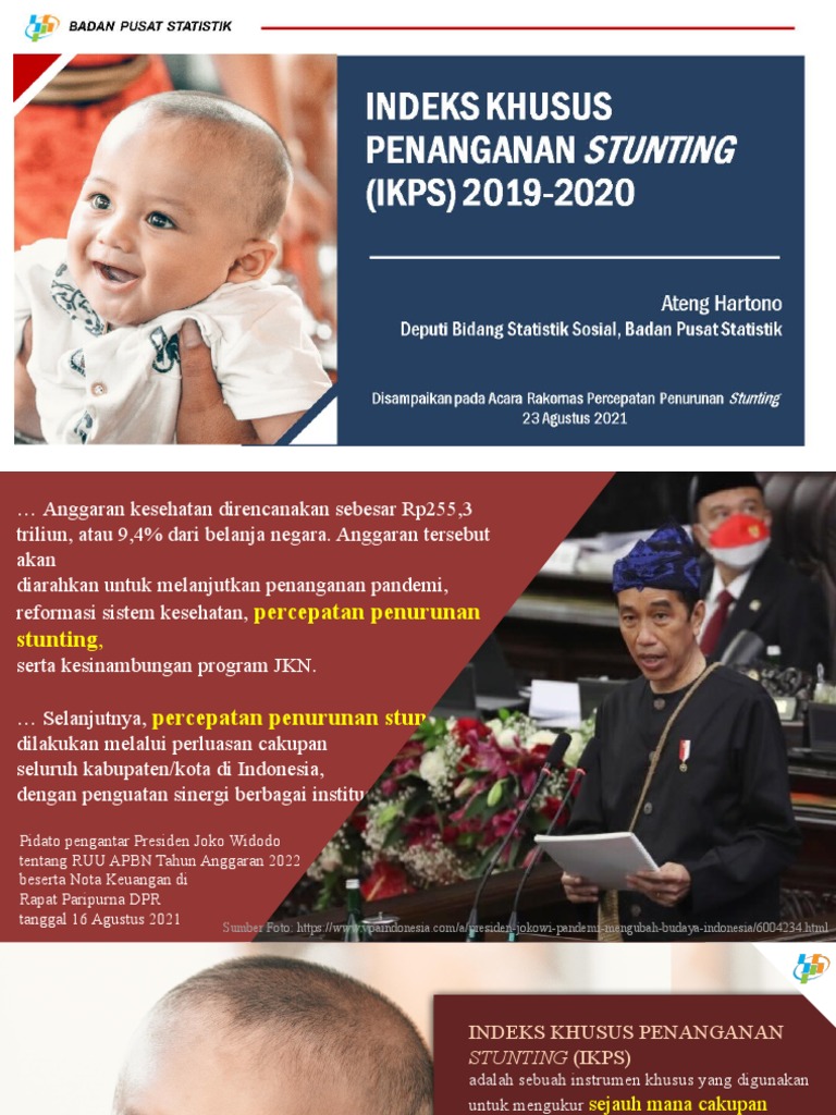 Pemateri 3 Paparan IKPS 2019-2020 - Rakornas Stunting - 230821 - OKE. | PDF