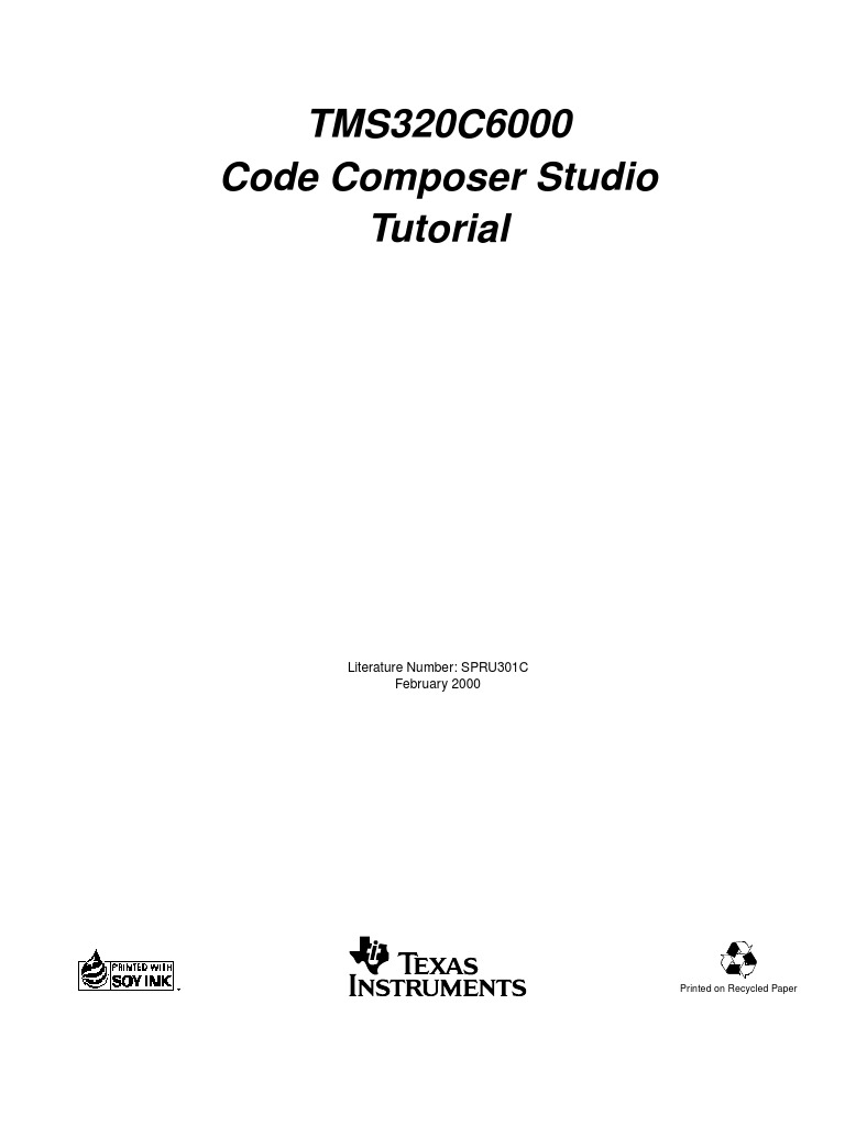 TMS320C6000 Code Composer Studio Tutorial | PDF