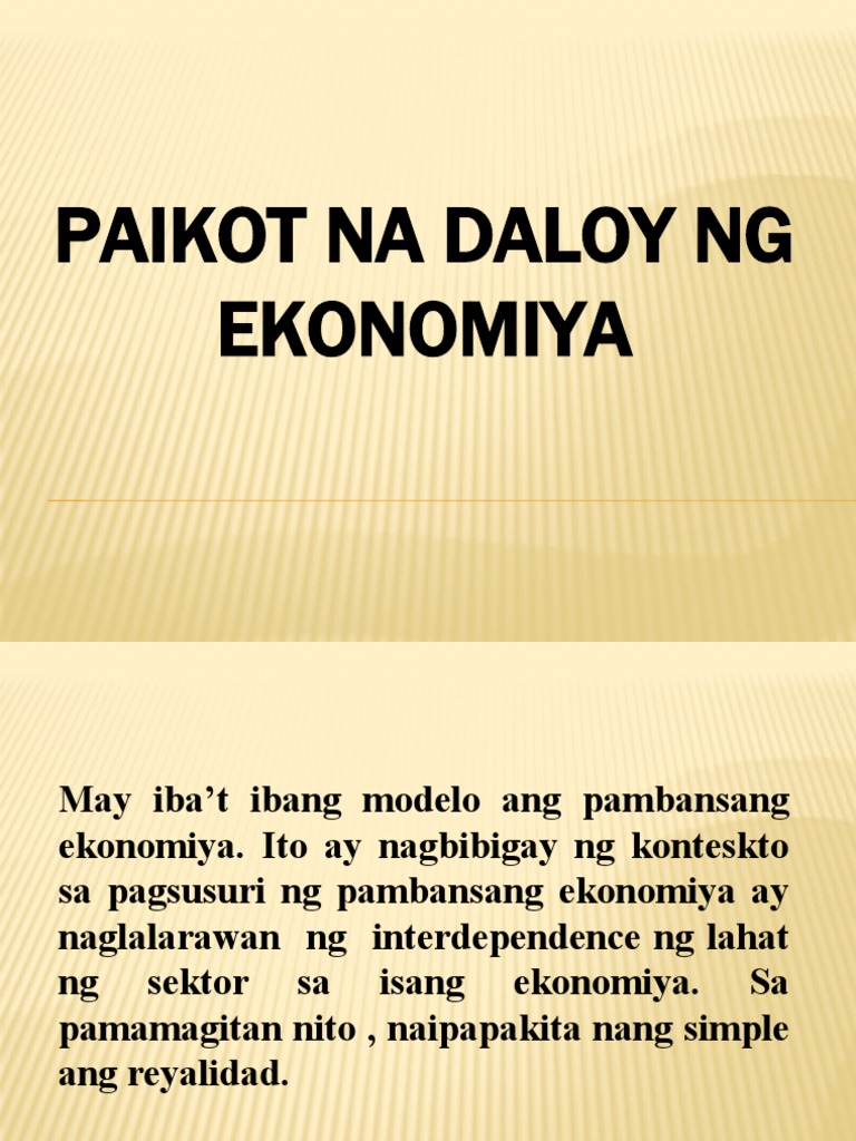 Paikot Na Daloy NG Ekonomiya Grupo 1 | PDF