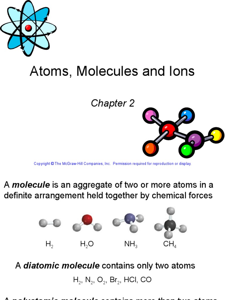 Atoms, Molecules and Ions | PDF | Ion | Chemical Bond
