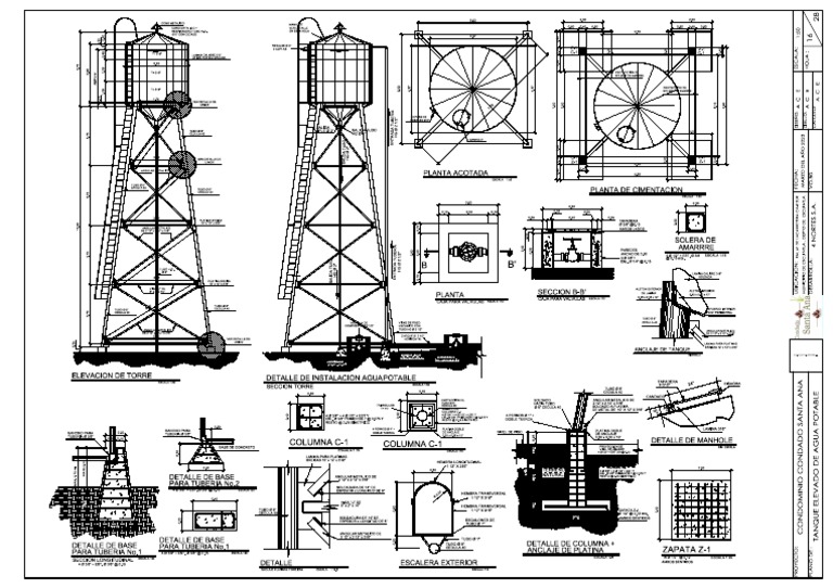 Detalle de Tanque Elevado | PDF