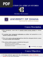 AFS 100 Lecture 1 Introduction To African Studies | PDF | Africa ...