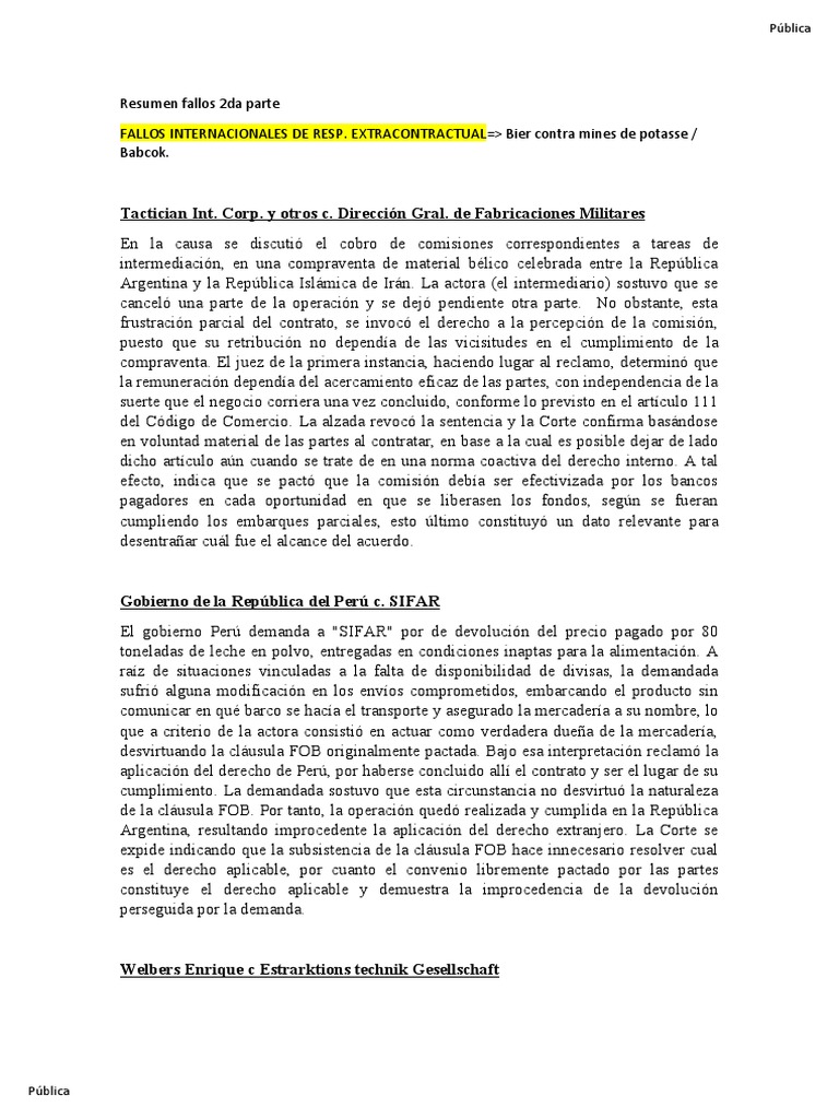Resumen Fallos 2da Parte | PDF | Juez | Jurisdicción