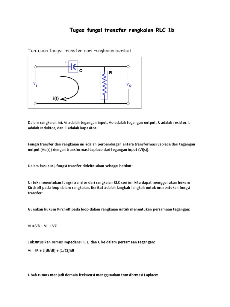 Fungsi Transfer Rangkaian RLC Seri | PDF | Sains & Matematika