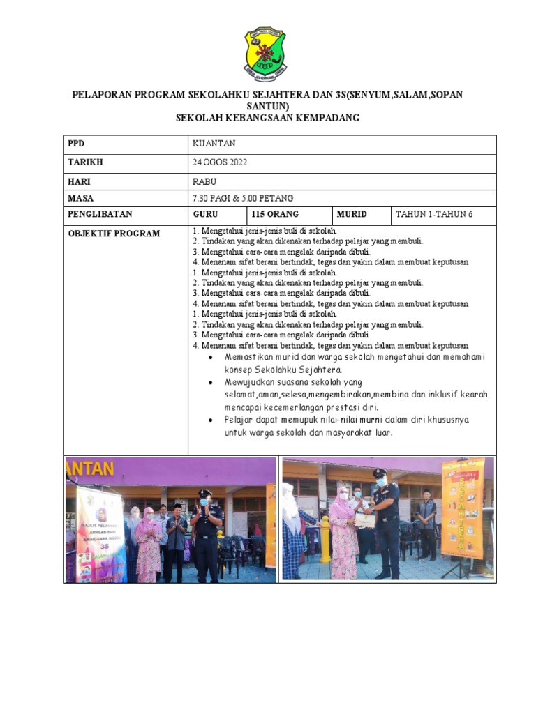 Program Sekolahku Sejahtera 3S 2022 | PDF