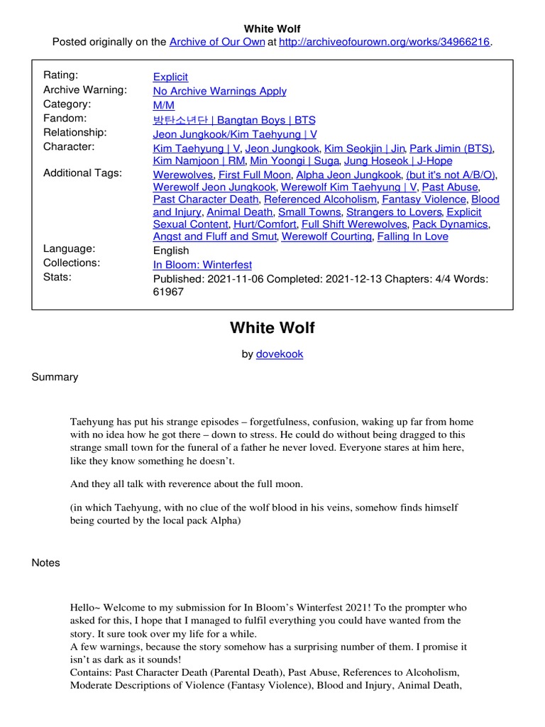 White Wolf | PDF | Werewolves