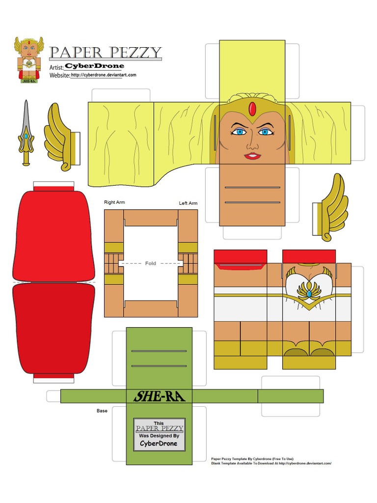 She Ra Paper Pezzy Paper Craft | PDF